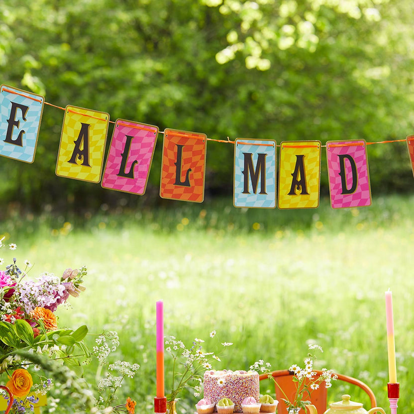 Alice in Wonderland Bright Multi Coloured Double Sided Bunting - 3m ...