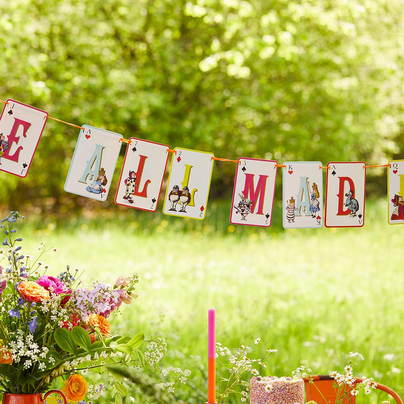Alice in Wonderland Bright Multi Coloured Double Sided Bunting - 3m ...