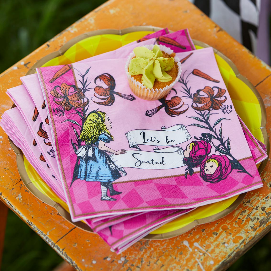 Alice in Wonderland Bright Pink Paper Napkins - 20 Pack - Default Title ...