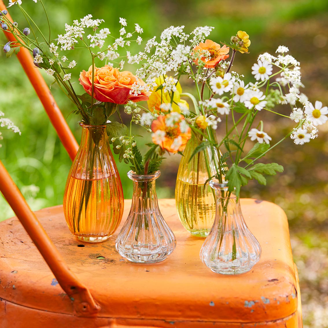 Orange glass vase store