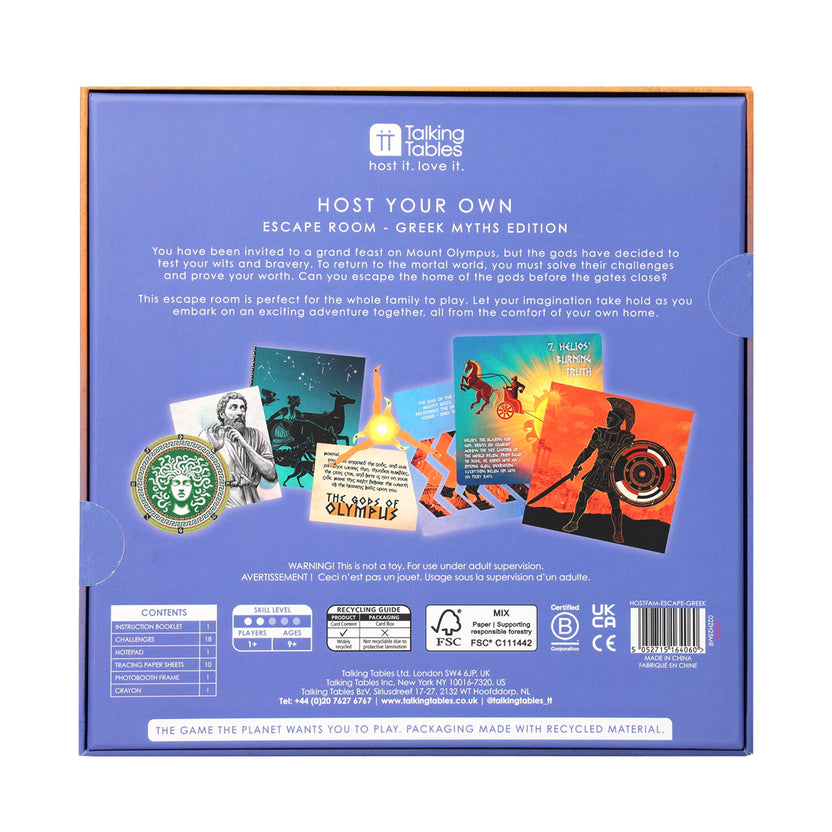 Host Your Own Escape Room – Greek Myths Edition | Talking Tables UK ...