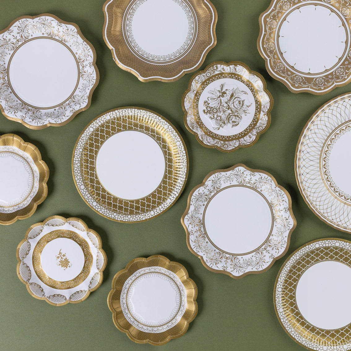 Vintage Gold Medium Paper Plates - 12 Pack – Talking Tables UK Public