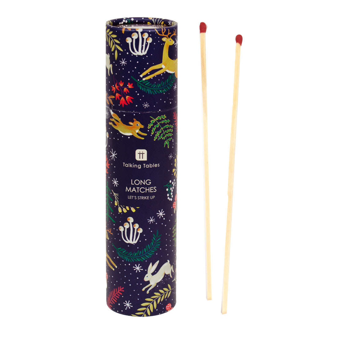 Woodland Flora & Fauna Dark Blue Tube of Matches – Talking Tables UK Public
