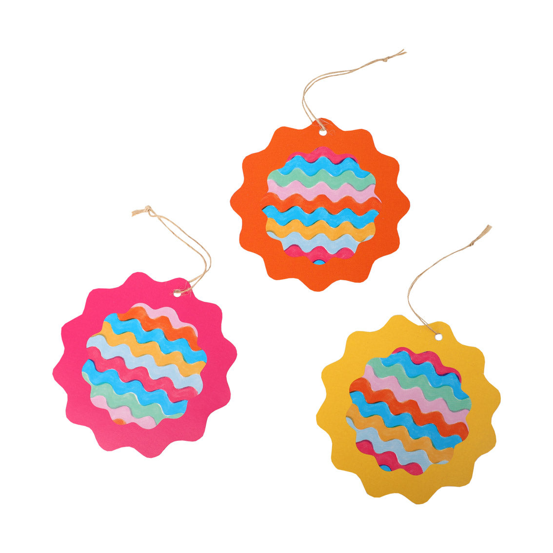 Colourful Wavy Gift Tags – 8 Pack - Talking Tables UK