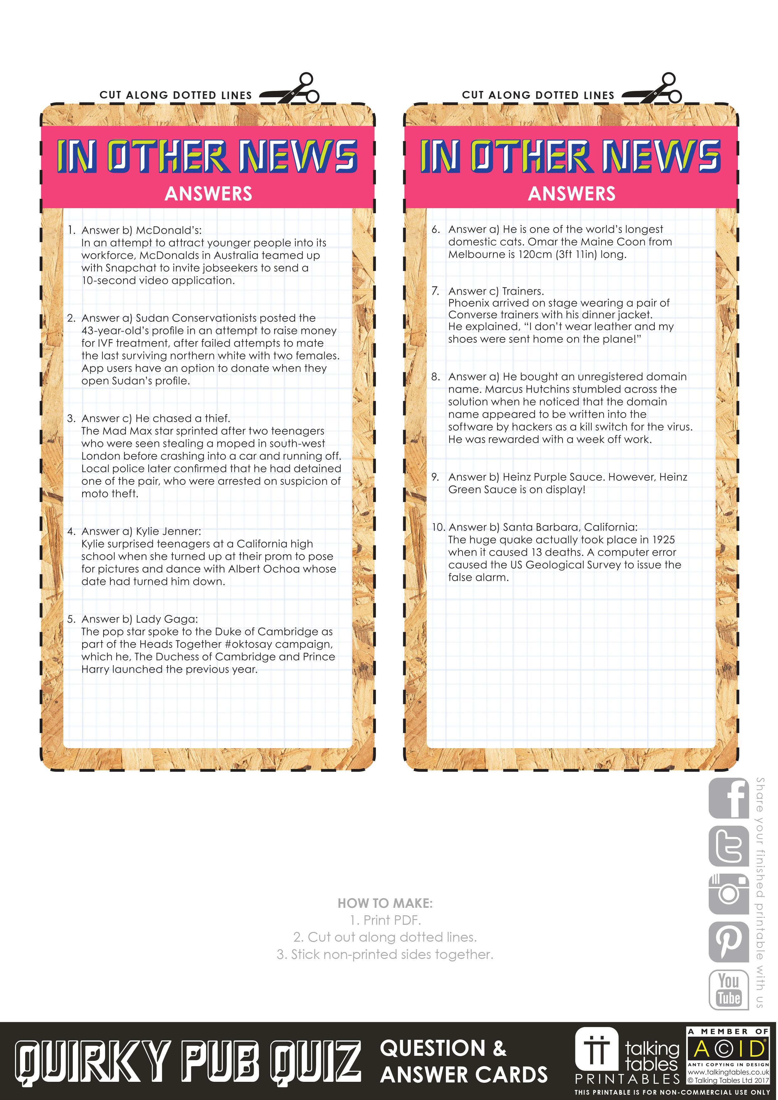 Free Printables - Talking Tables UK