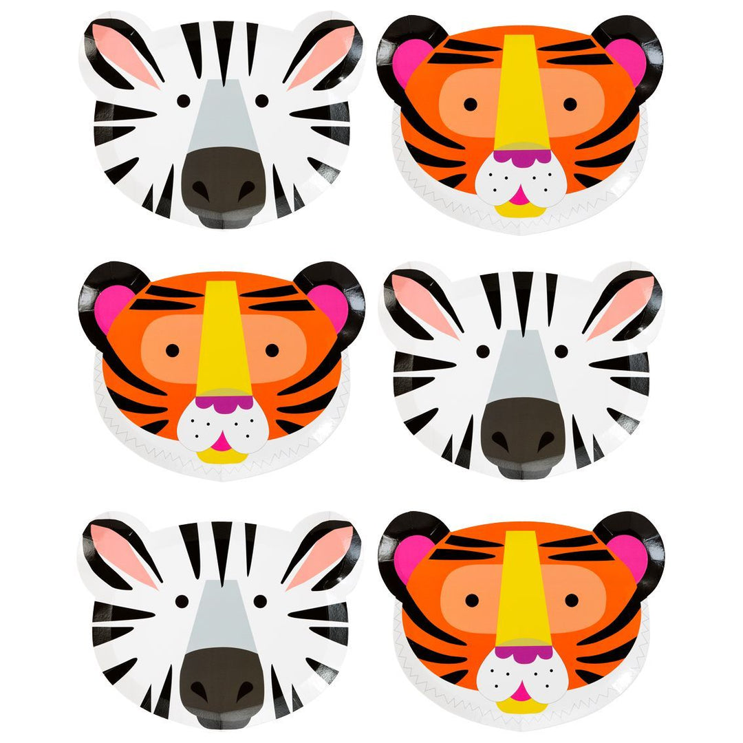 Party Animals Animal Face Plates - Talking Tables UK