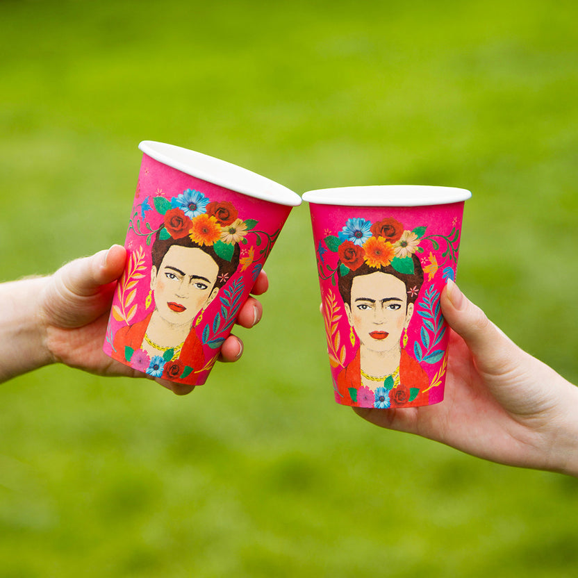 Pink Frida Kahlo Party Cups - 8 Pack – Talking Tables UK Public