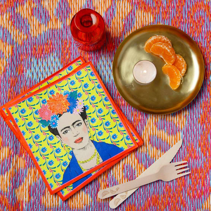 Boho Floral Frida Kahlo Napkins - Pack of 20 – Talking Tables UK