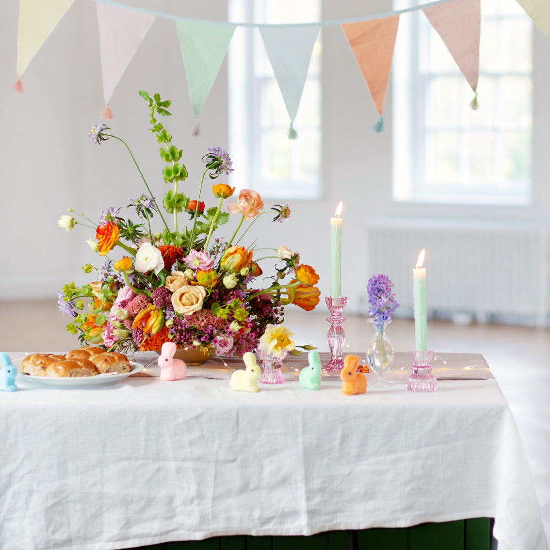 Pastel Fabric Bunting Hanging Decoration - Talking Tables UK