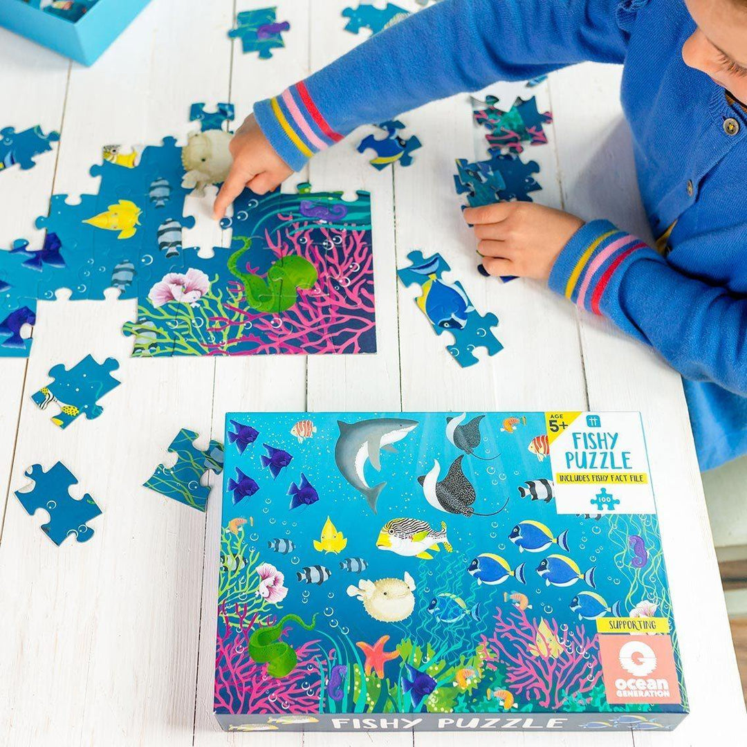 Underwater Fish Puzzle for Kids - 100 Pieces - Talking Tables UK