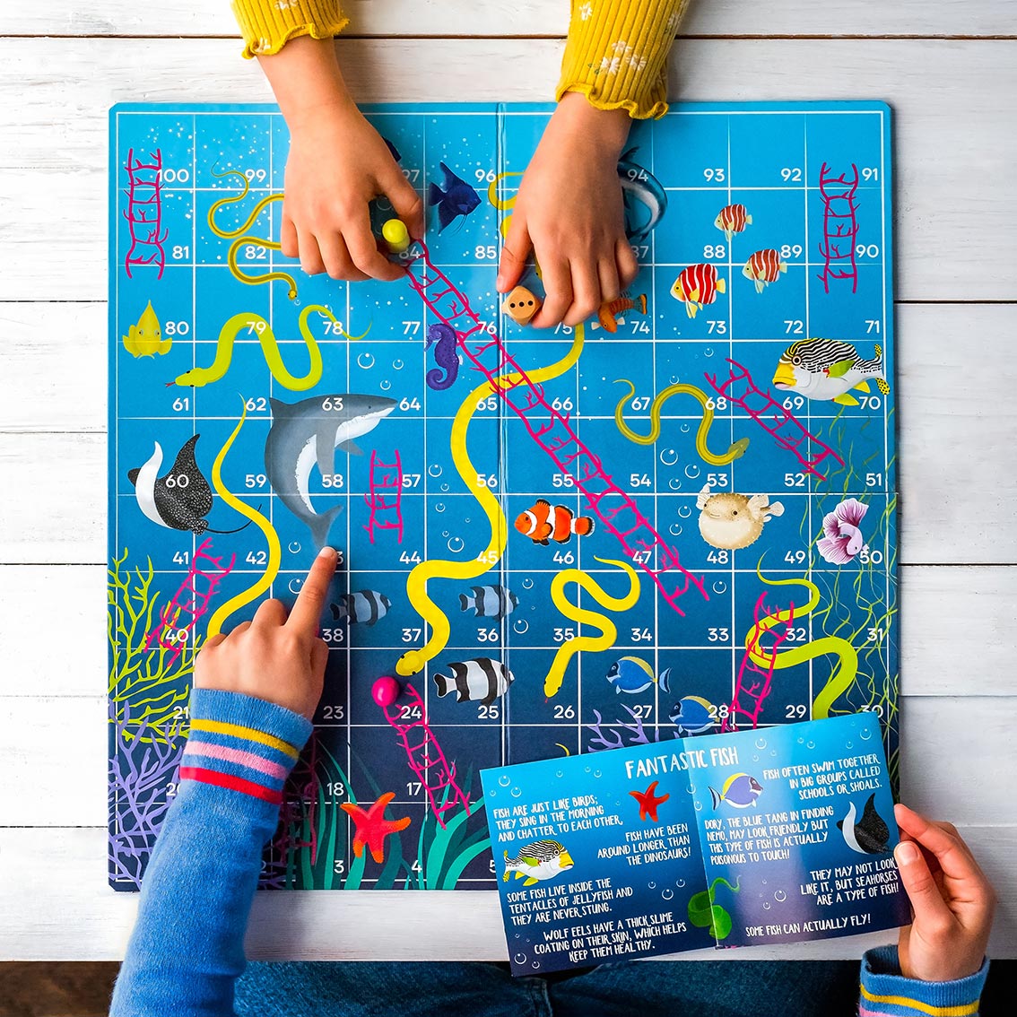 Fish Snakes and Ladders Game for Kids - Default Title - Talking Tables UK