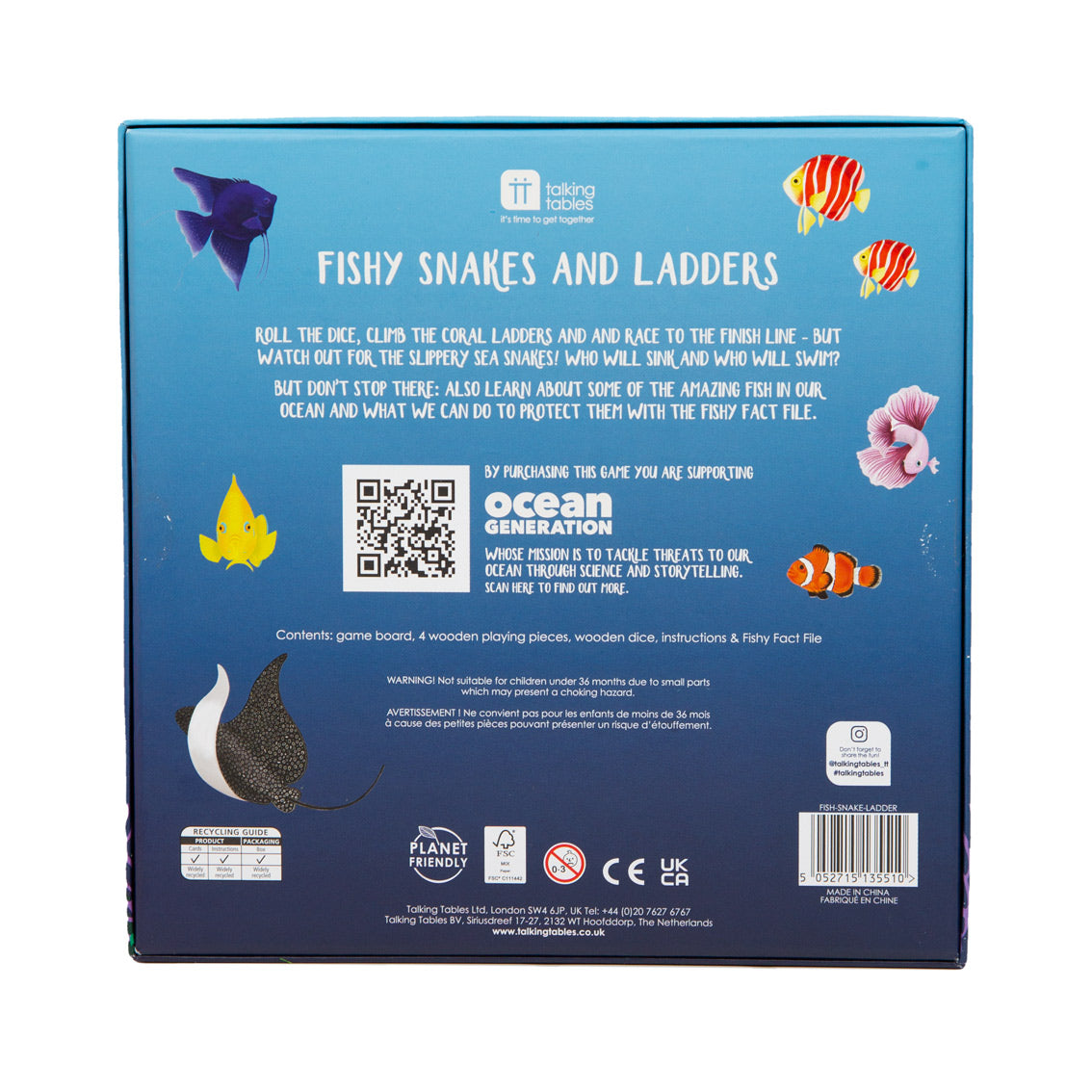 Fish Snakes and Ladders Game for Kids – Talking Tables UK Public