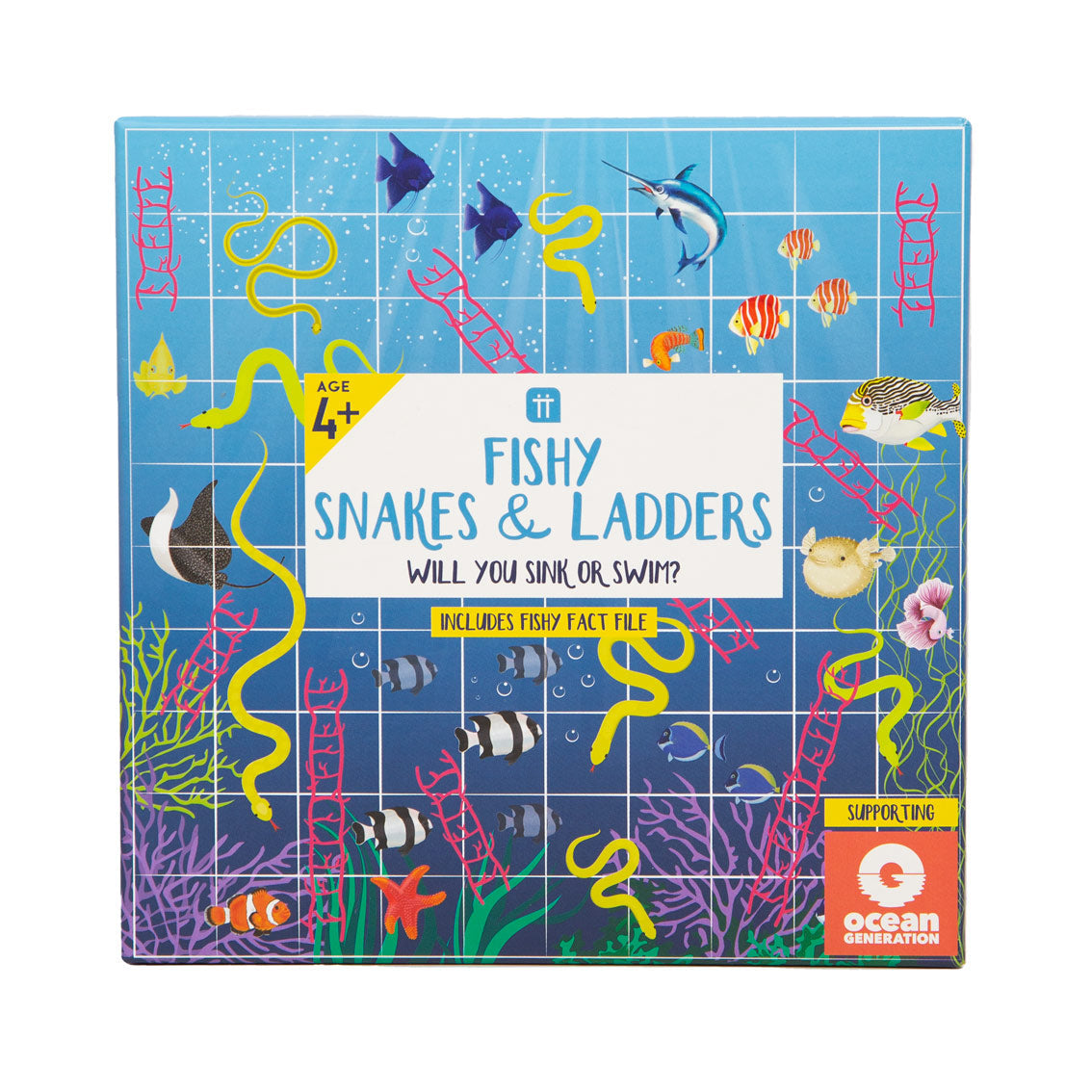 Fish Snakes and Ladders Game for Kids - Default Title - Talking Tables UK