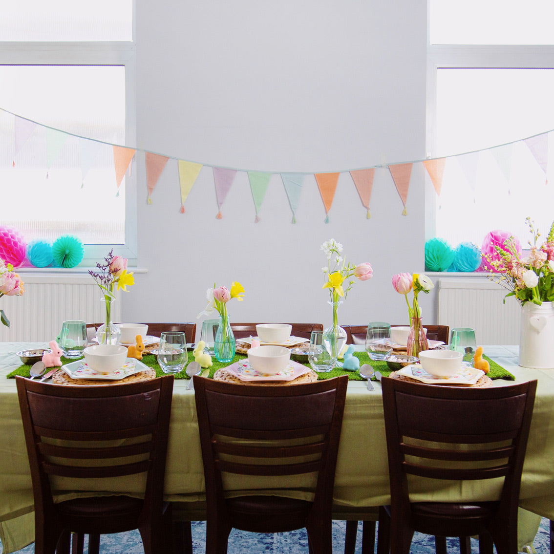 Pastel Fabric Bunting Hanging Decoration - Talking Tables UK