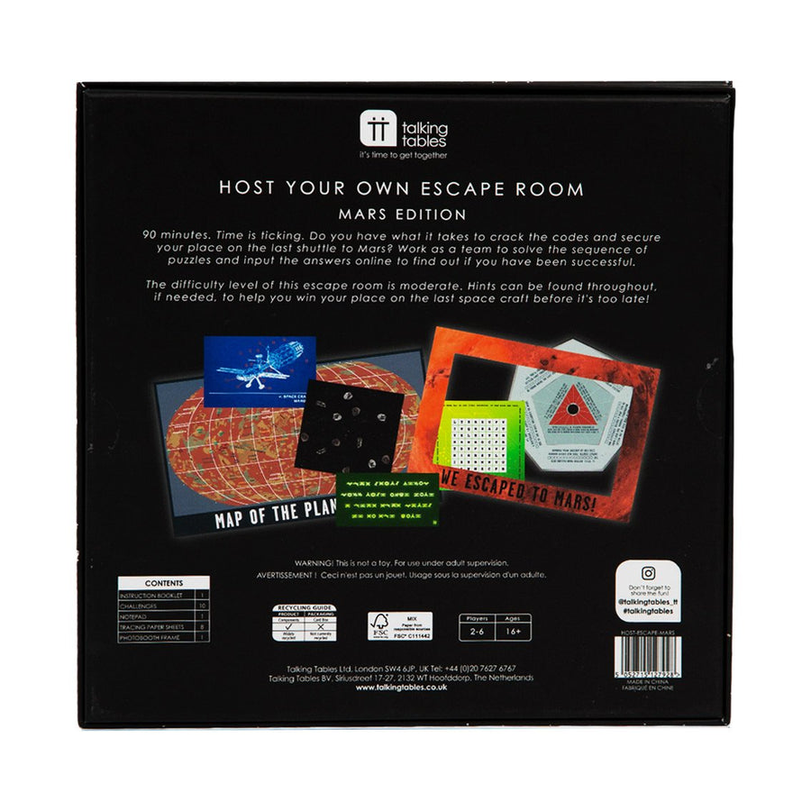 Escape Room Mars Edition - Talking Tables UK