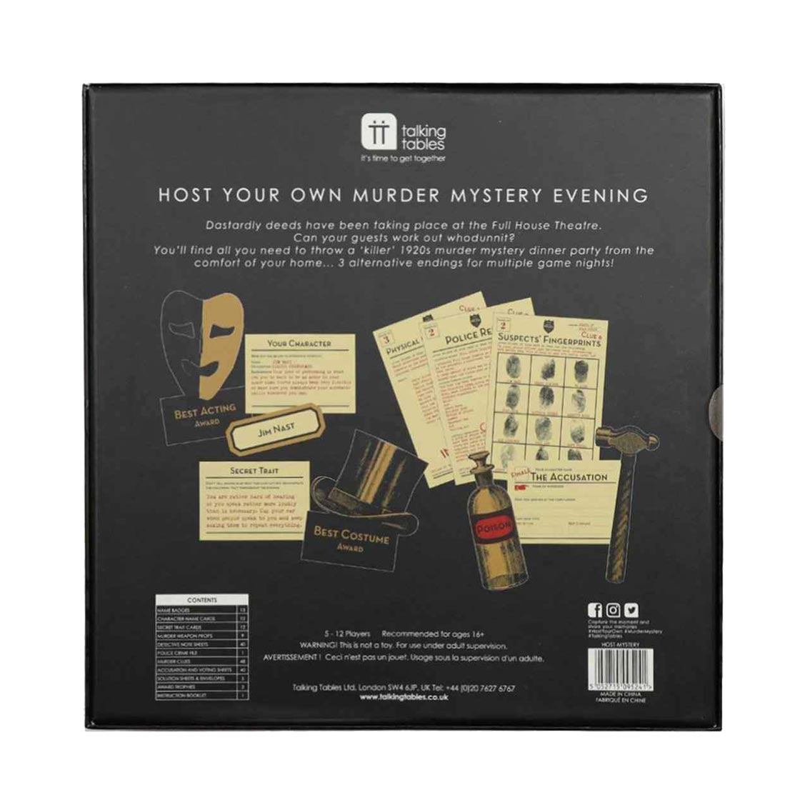 Host Your Own Murder Mystery At The Circus Game - Talking Tables UK