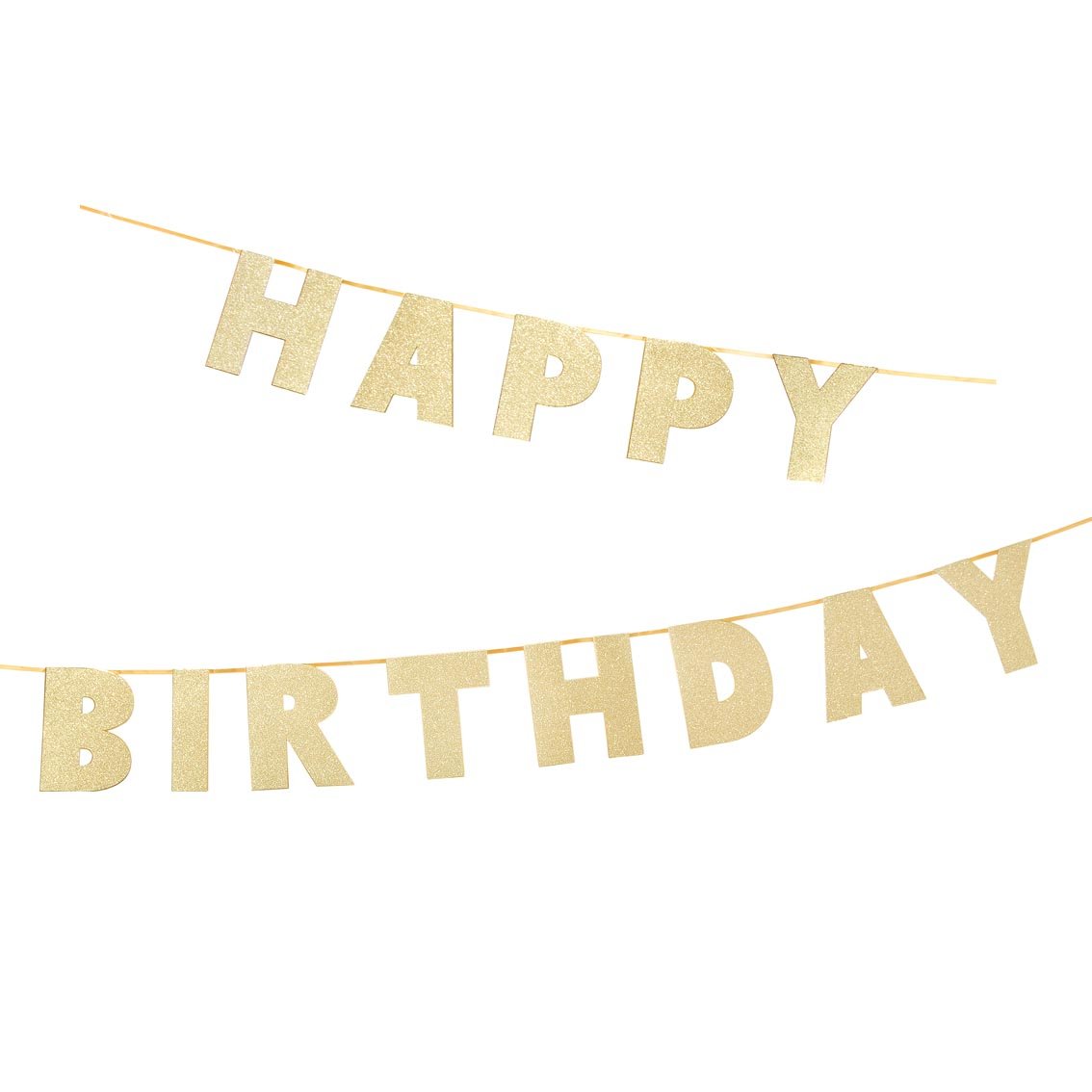Luxe Gold Happy Birthday Garland | 300cm – Talking Tables UK Public