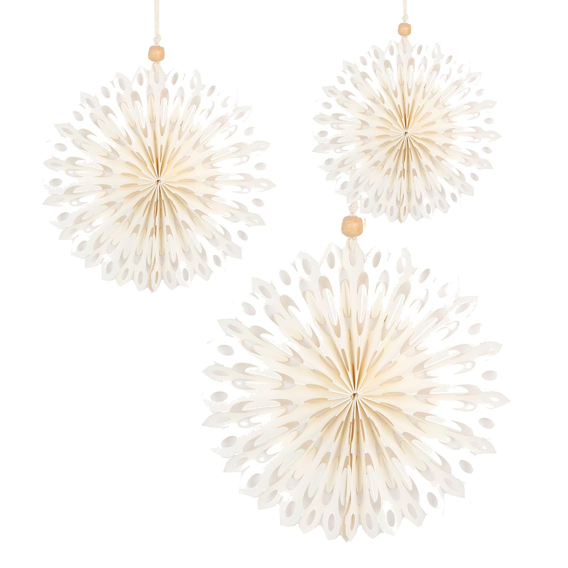 White Paper Fan Decorations - 3 Pack – Talking Tables UK