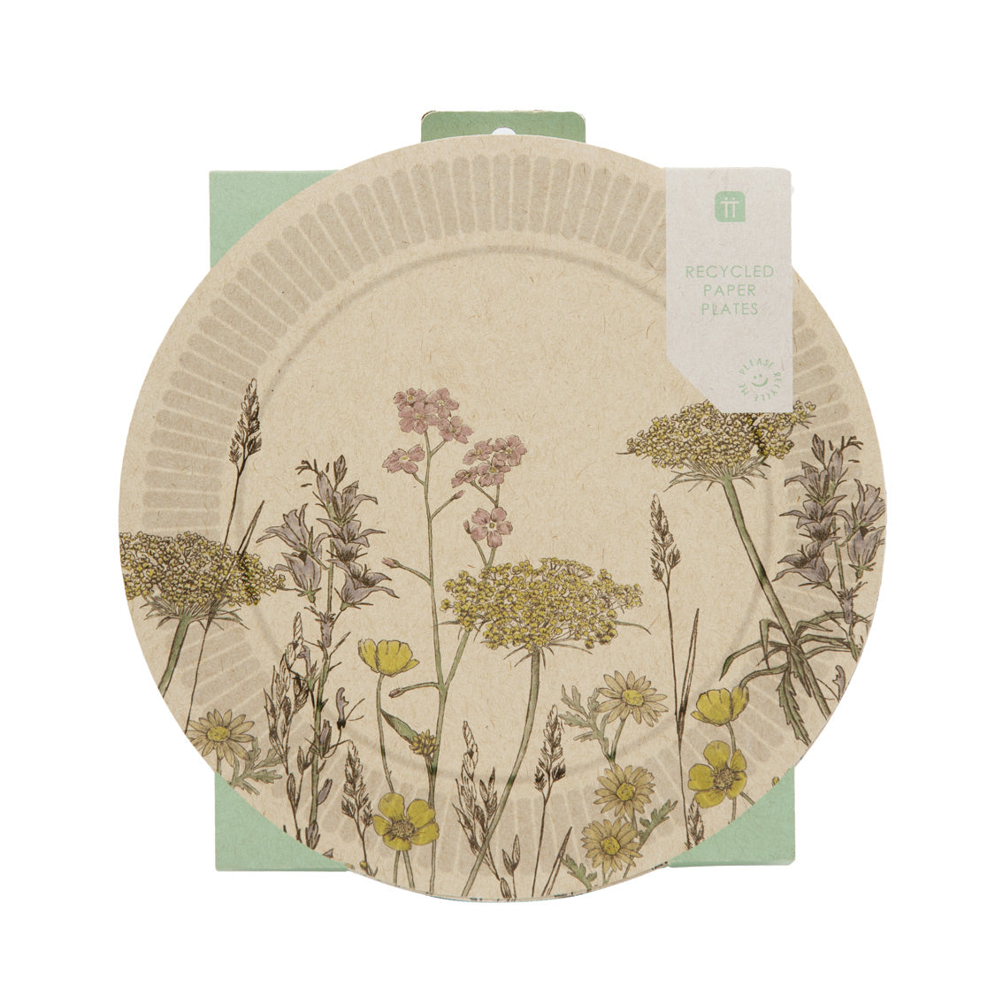 Recycled Paper Wildflower Plates - 12 Pack - Talking Tables UK
