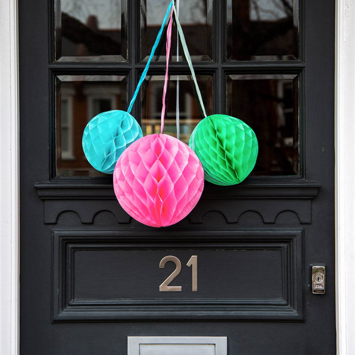3 Pastel paper honeycomb decorations - Talking Tables UK