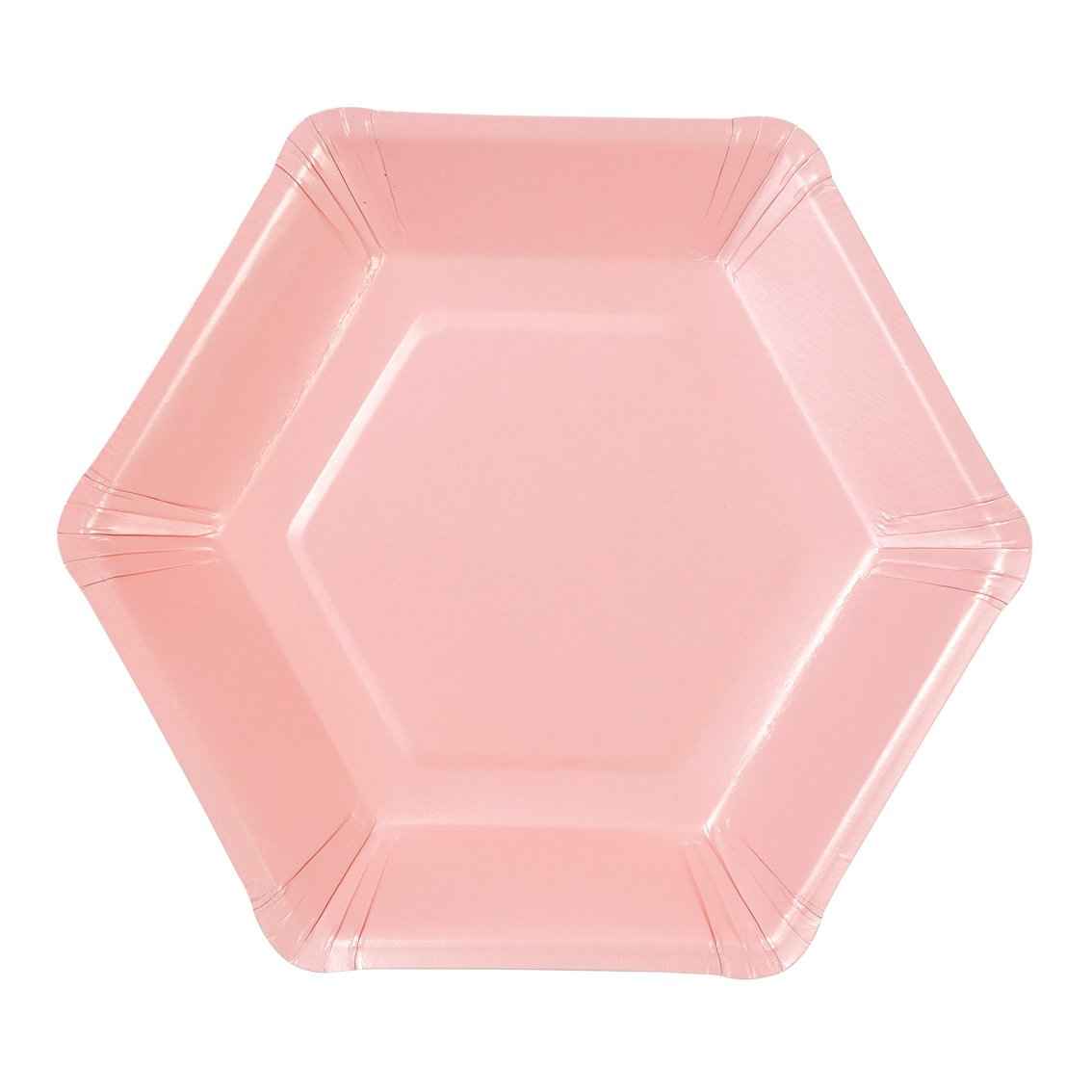 We Heart Pastel Hexagonal Plates | Talking Tables - Talking Tables UK