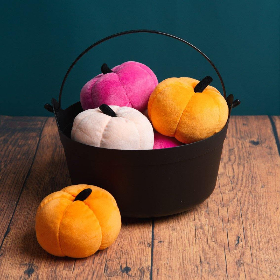 6 Velvet Pumpkin Halloween Decorations - Talking Tables UK