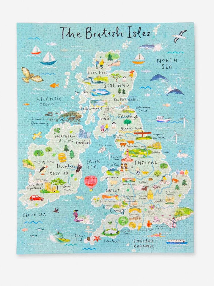 UK Map Jigsaw Puzzle, 1000-Pieces - Talking Tables UK