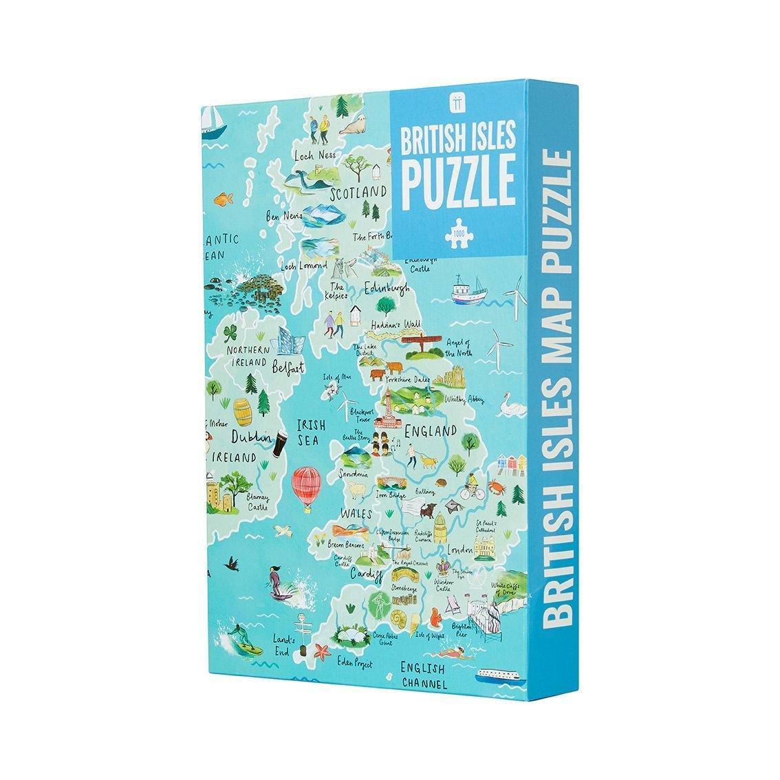 UK Map Jigsaw Puzzle, 1000-Pieces - Talking Tables UK