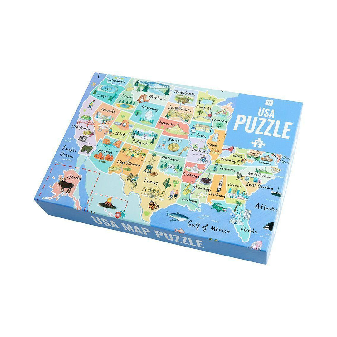 USA Map Jigsaw Puzzle, 1000-Pieces - Default Title - Talking Tables UK