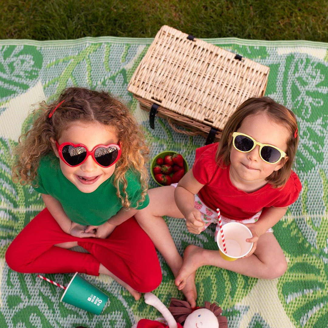 Waterproof Tropical Palm Leaf Outdoor Garden Rug - Talking Tables UK