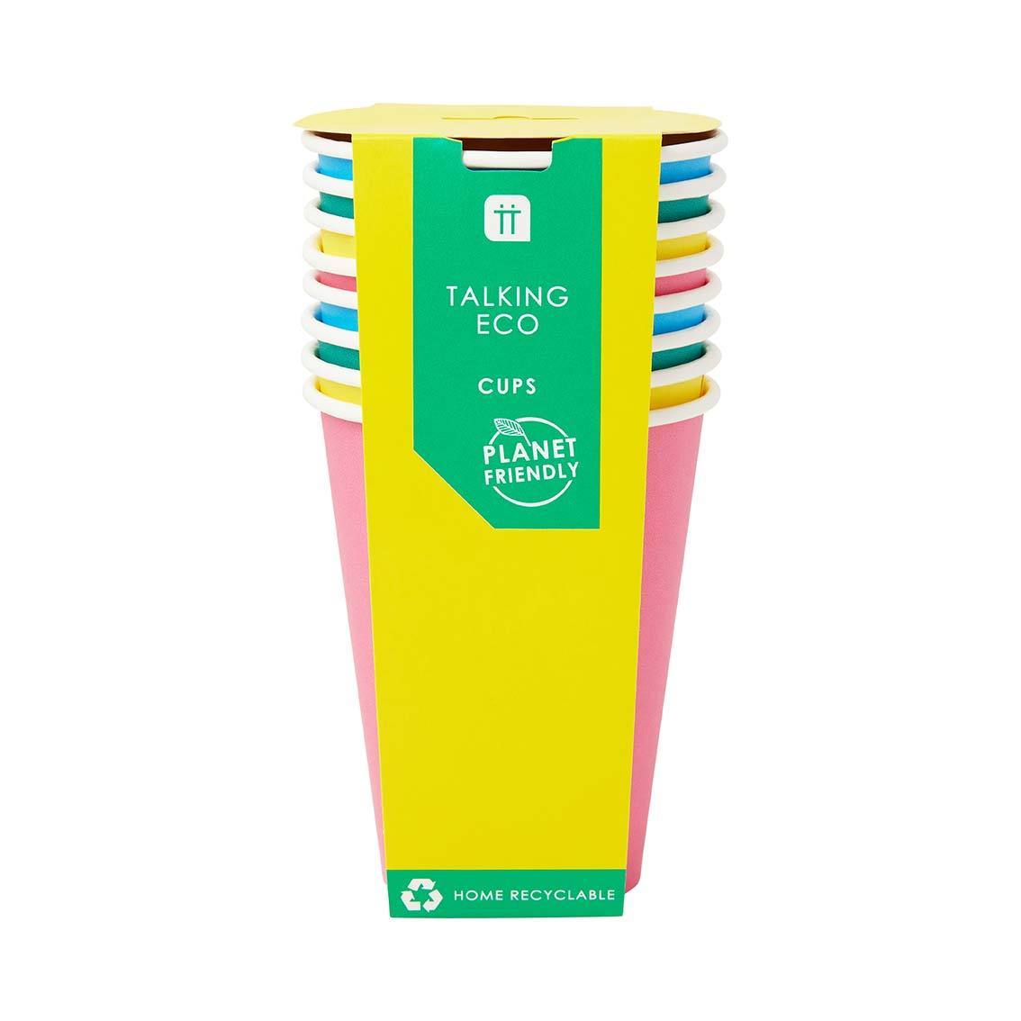 Colourful Paper Cups - Pack of 8 - Talking Tables UK