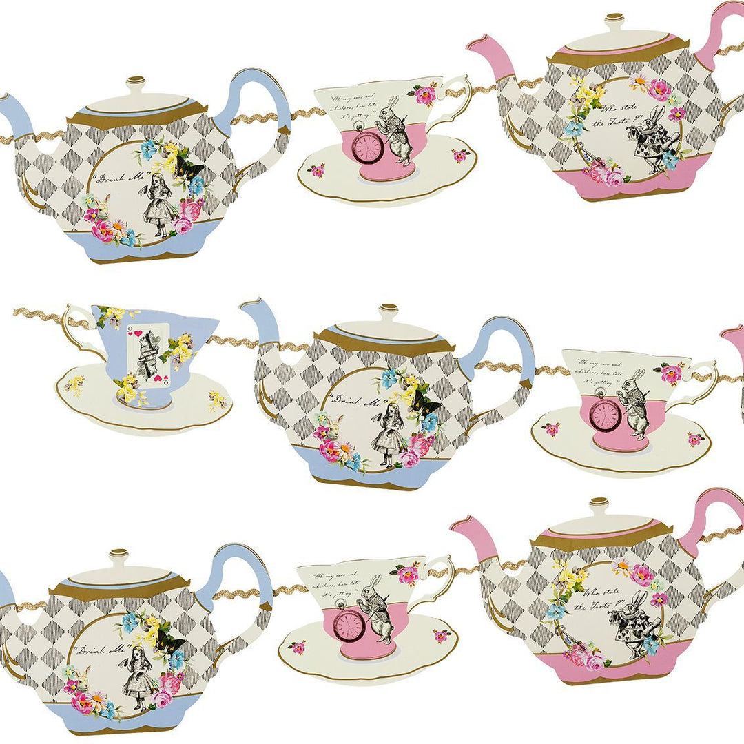 Truly Alice Teapot Bunting - Talking Tables - Talking Tables UK