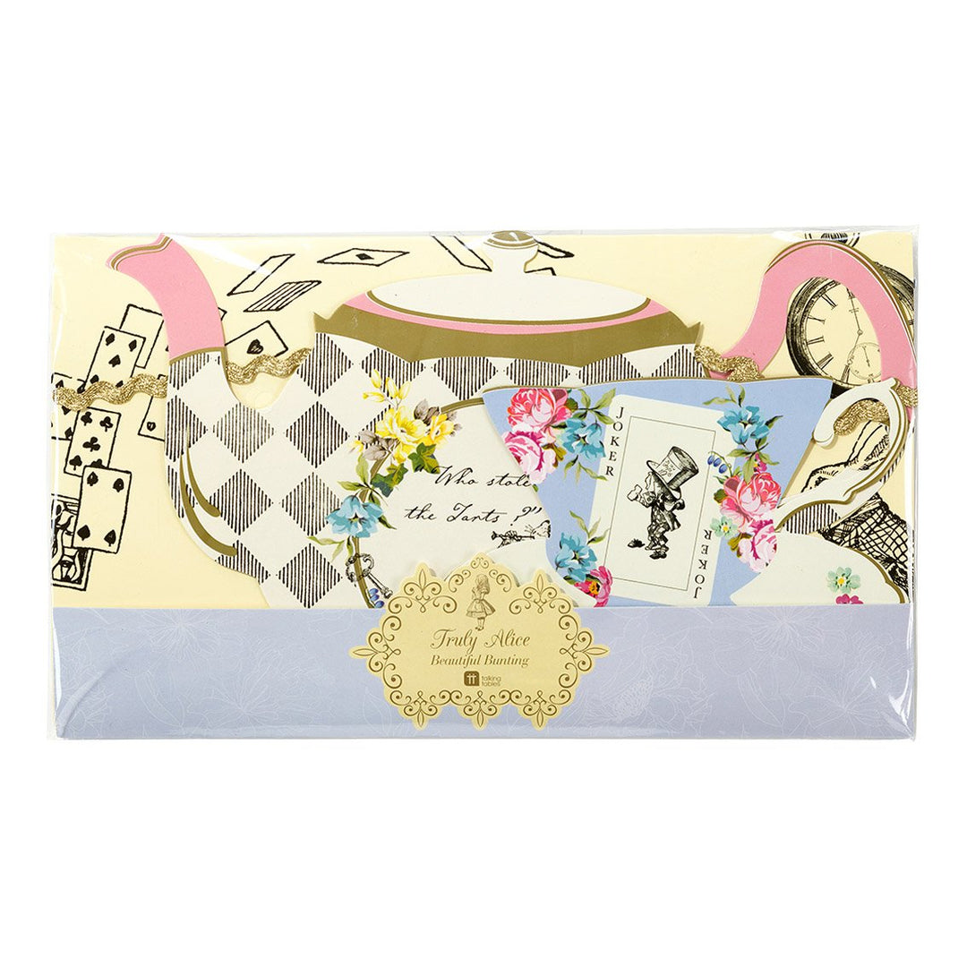 Truly Alice Teapot Bunting - Talking Tables - Talking Tables UK