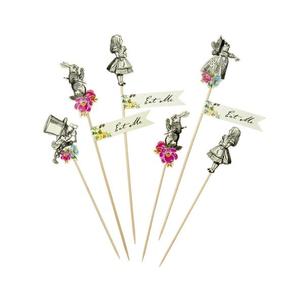 Alice in Wonderland Food Pick Cake Toppers – Talking Tables UK
