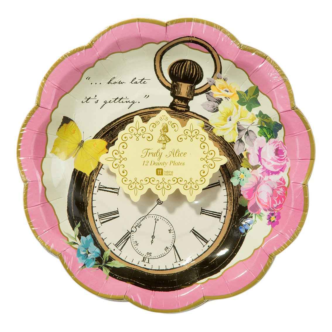 Alice in Wonderland Illustrated Paper Plates - Talking Tables UK