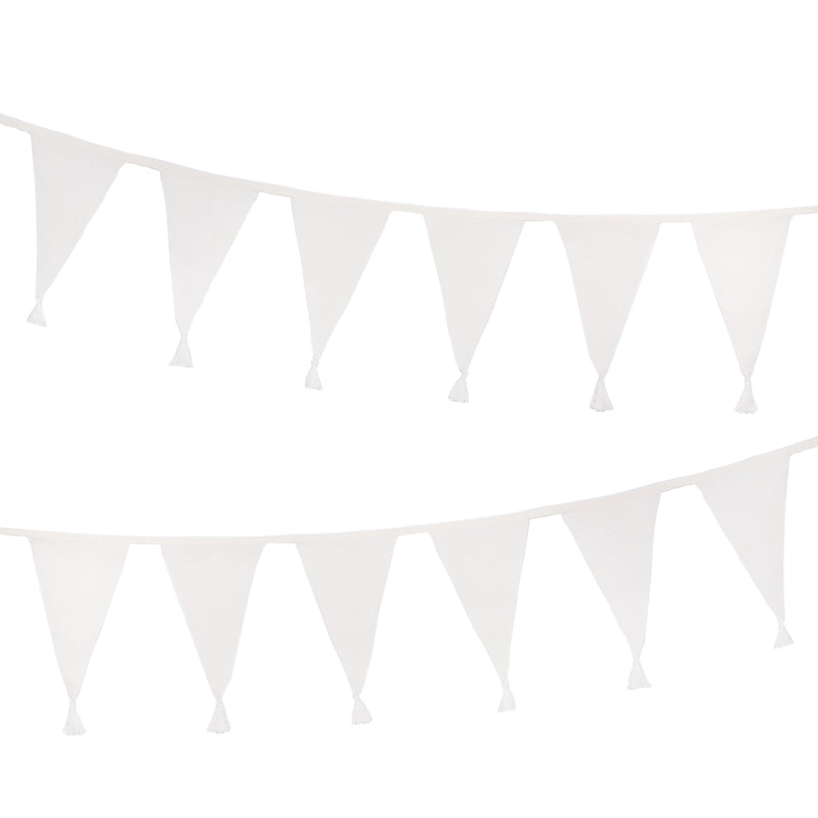 White Fabric Bunting - Talking Tables UK